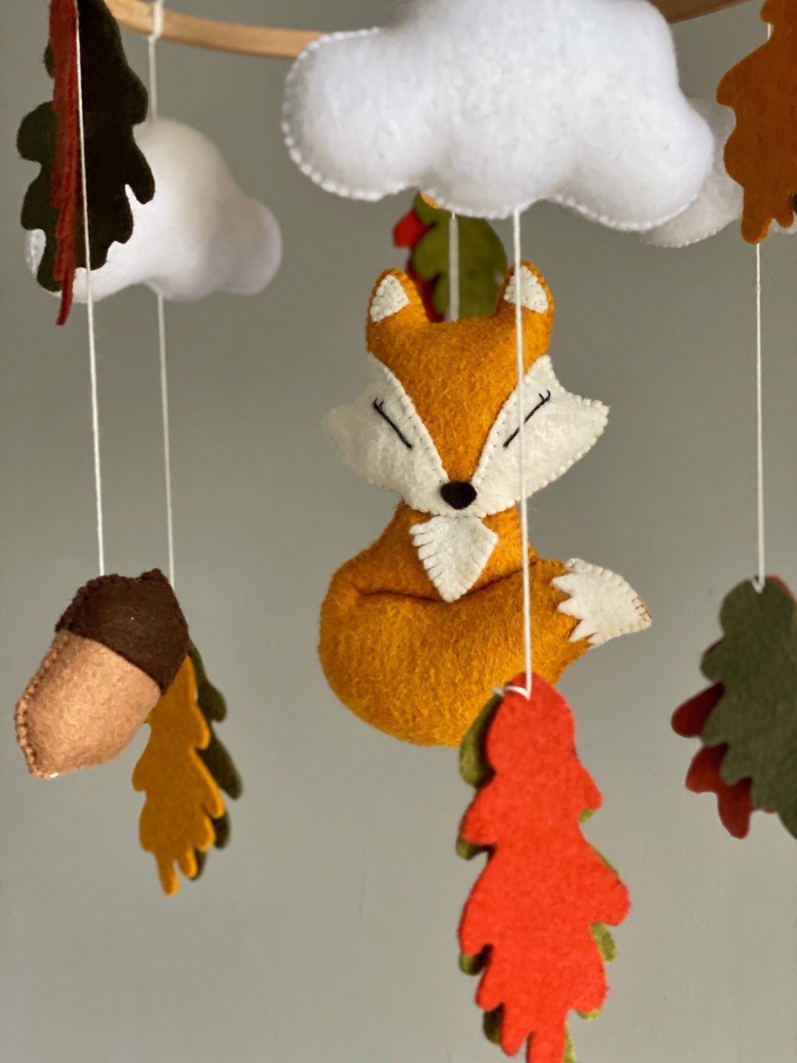 Baby mobile fox Woodland mobile Nursery forest mobile for crib | Etsy