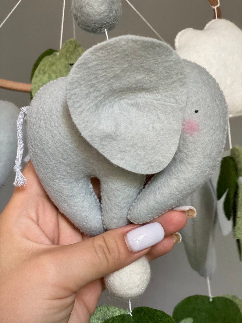 Baby Mobile Elephant Nursery Mobile for Crib Safari Mobile Nursery - Etsy