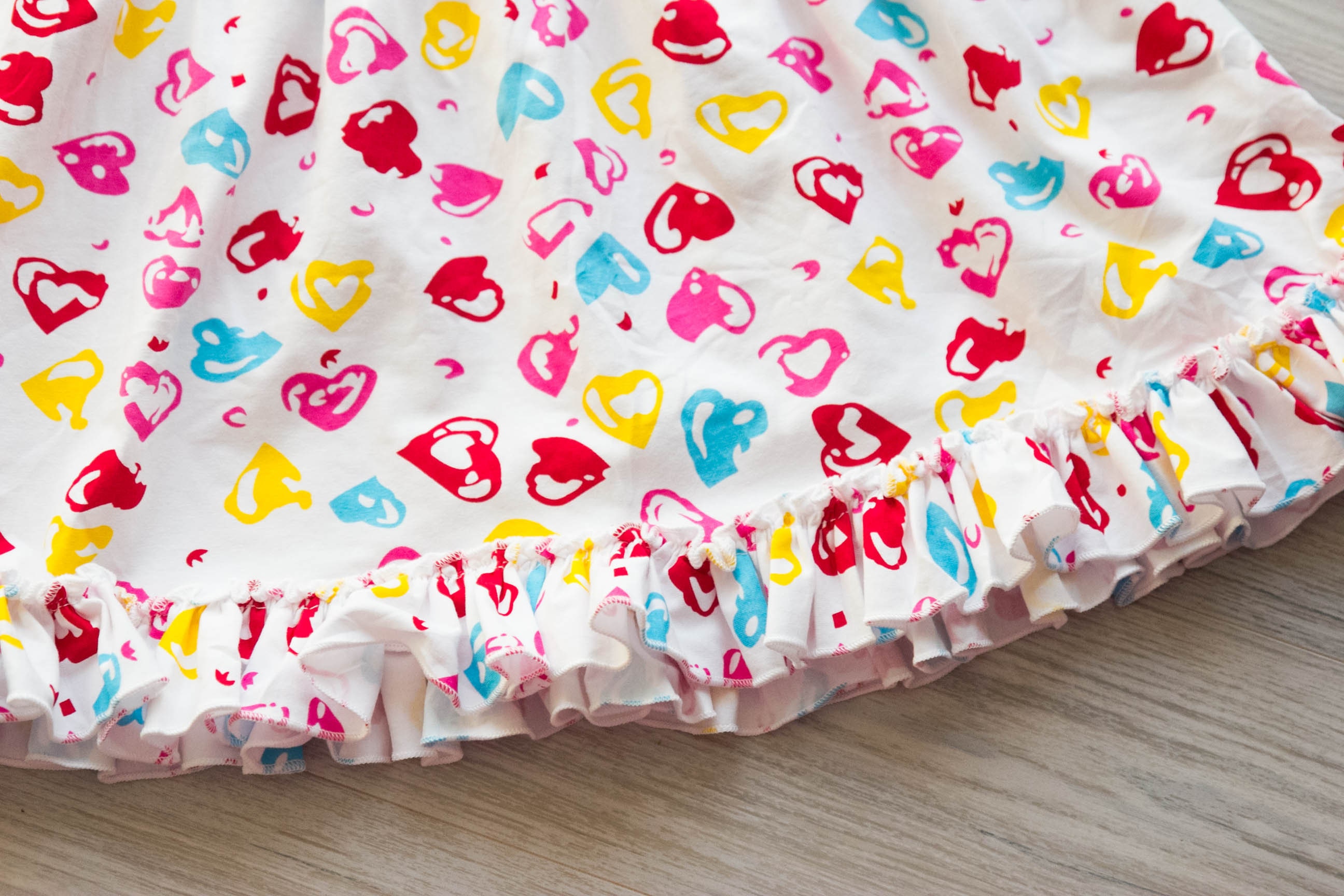 ON SALE Multi-colored Heart Dress With Ruffles | Etsy