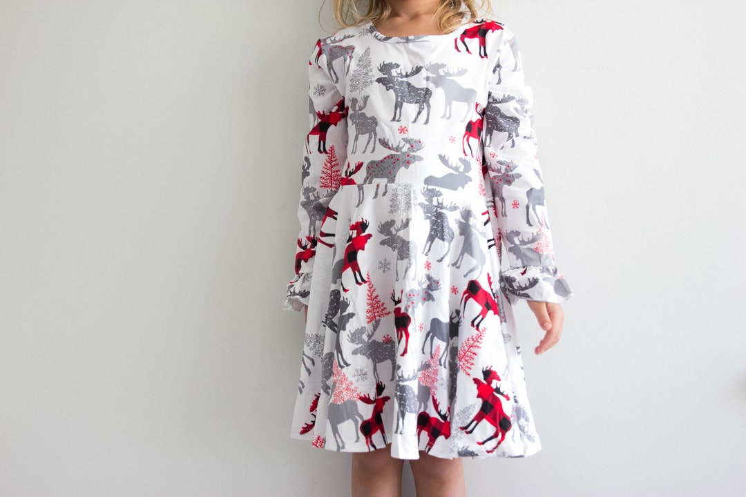 ON SALE!! Moose Twirl Dress - Etsy