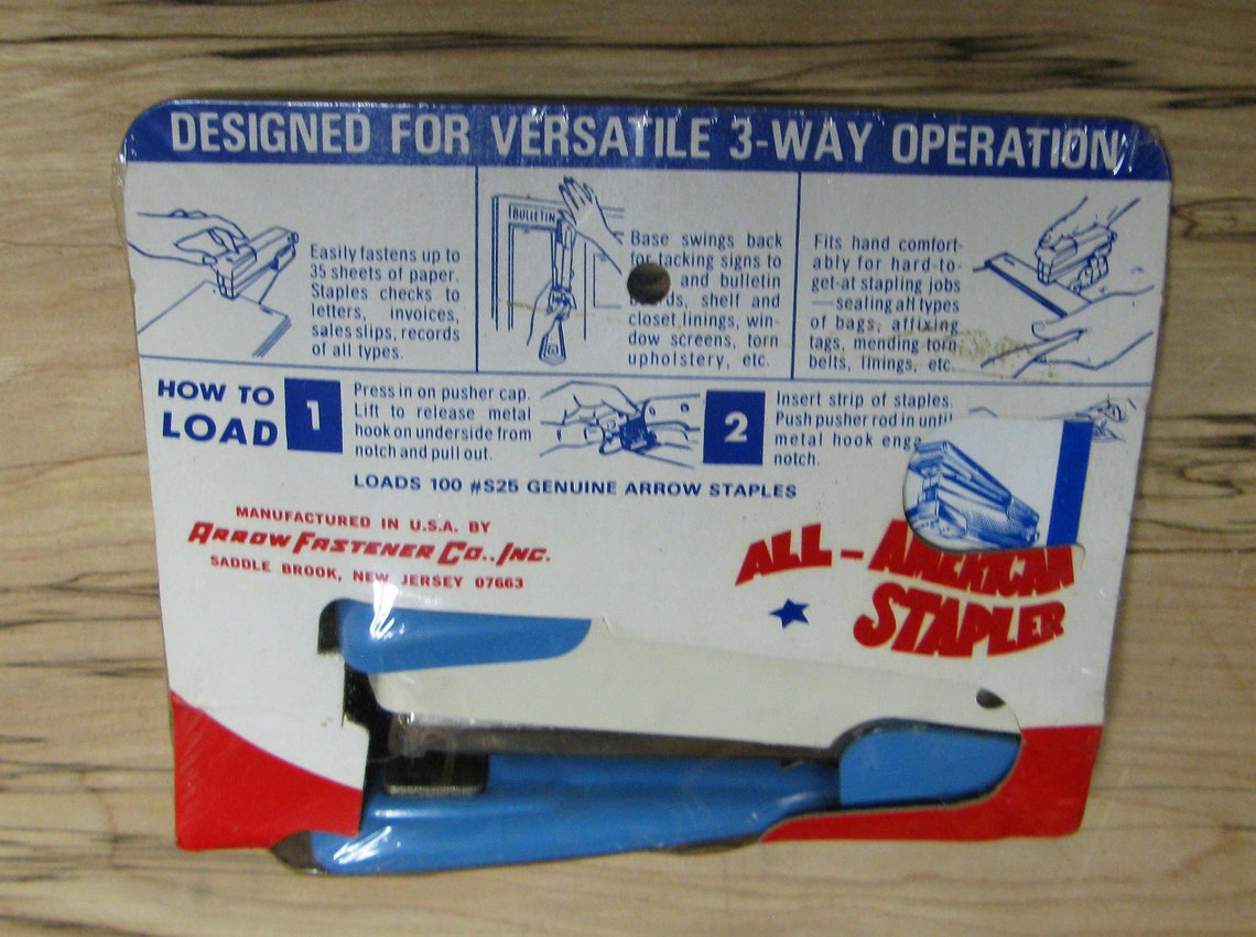 All-american Stapler by Arrow, in Sealed Package. Bicentennial Era ...