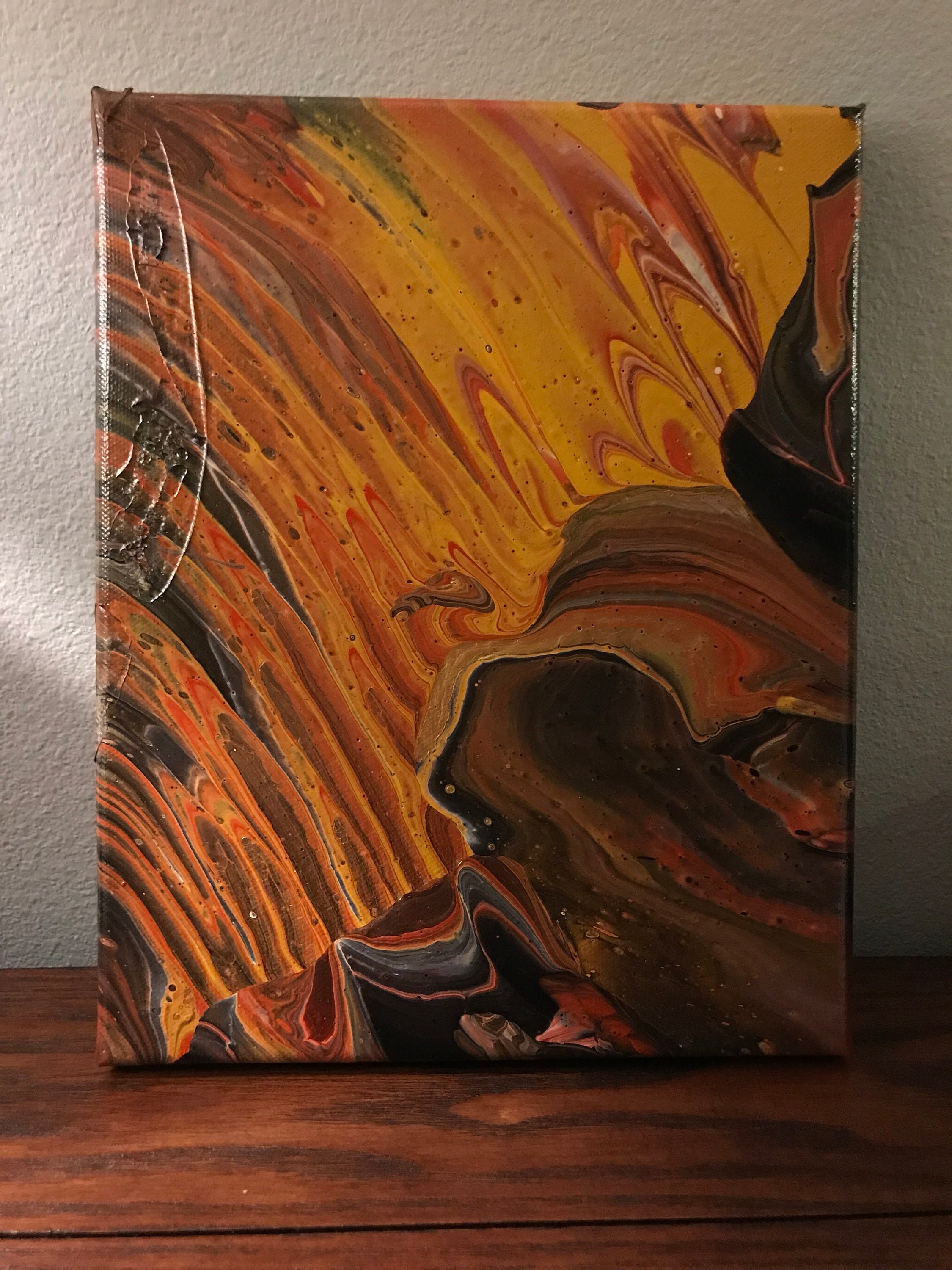 Original Acrylic Flow Painting on Canvas Size 8 X - Etsy Denmark