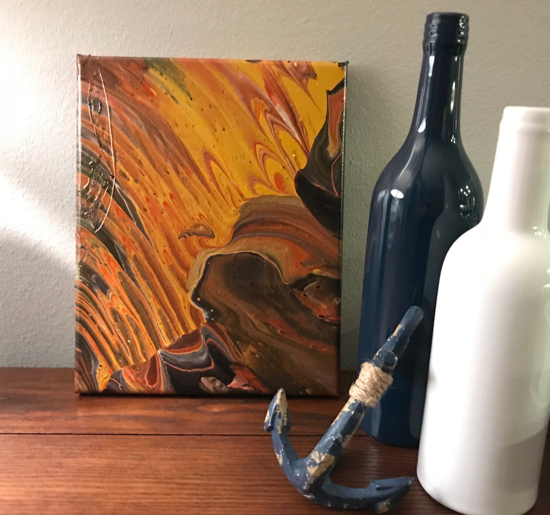 Original Acrylic Flow Painting on Canvas Size 8 X - Etsy Denmark