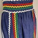 Vintage 1970s Blue Denim Chambray Rainbow Ricrac Peasant Prarie Cottage ...