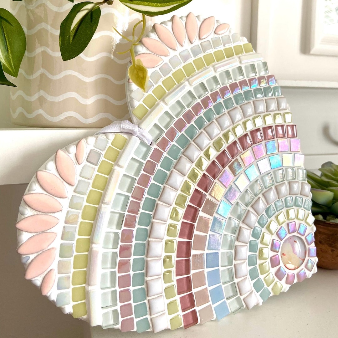 Mosaic Heart 20cm - Pastel - Etsy