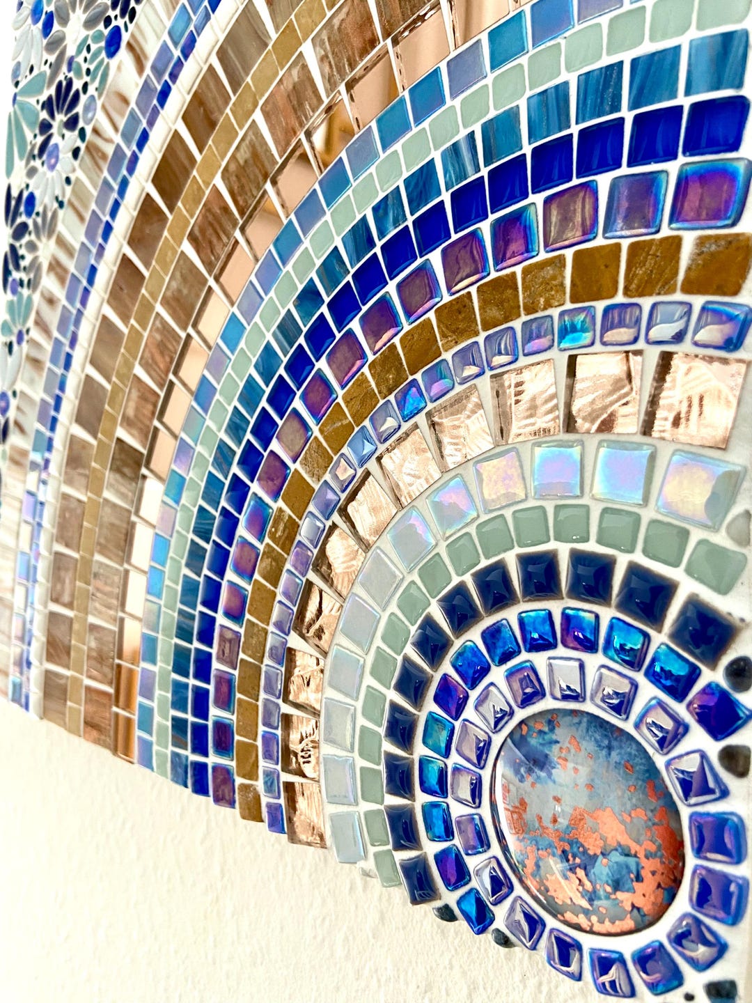 Mosaic Wall Art - Blue Luster - Etsy