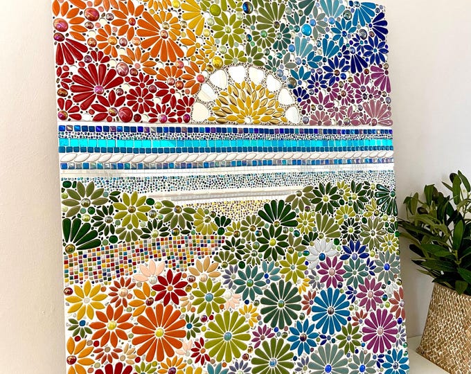 Mosaic Wall Art - Bright & Beautiful - Etsy