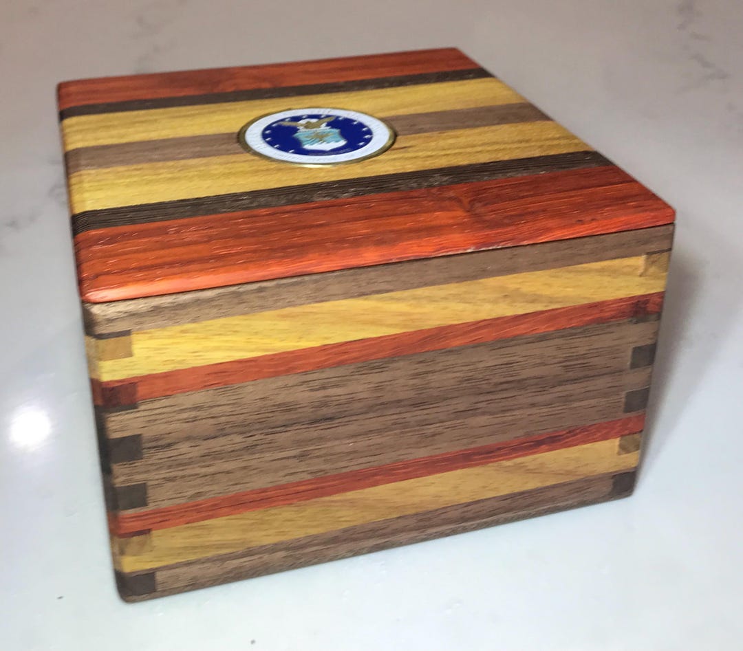 Air Force Keepsake Box Custom Crafted of Exotic Woods - Etsy
