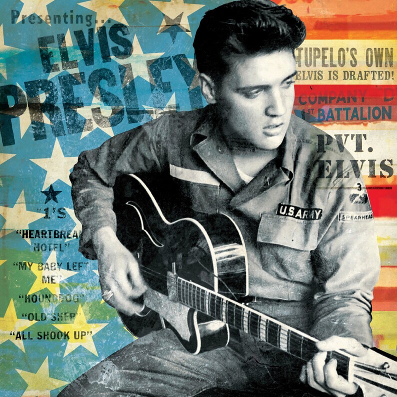 ELVIS PRESLEY Inspired Music Poster • Fine Art Print • Home Decor ...
