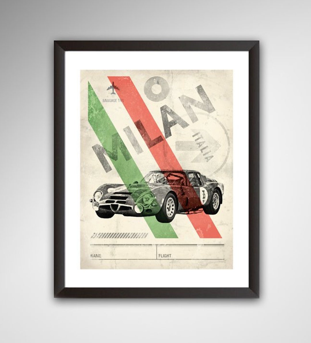 MILAN / ITALY Travel Poster • Fine Art Print • Home Decor • Retro ...