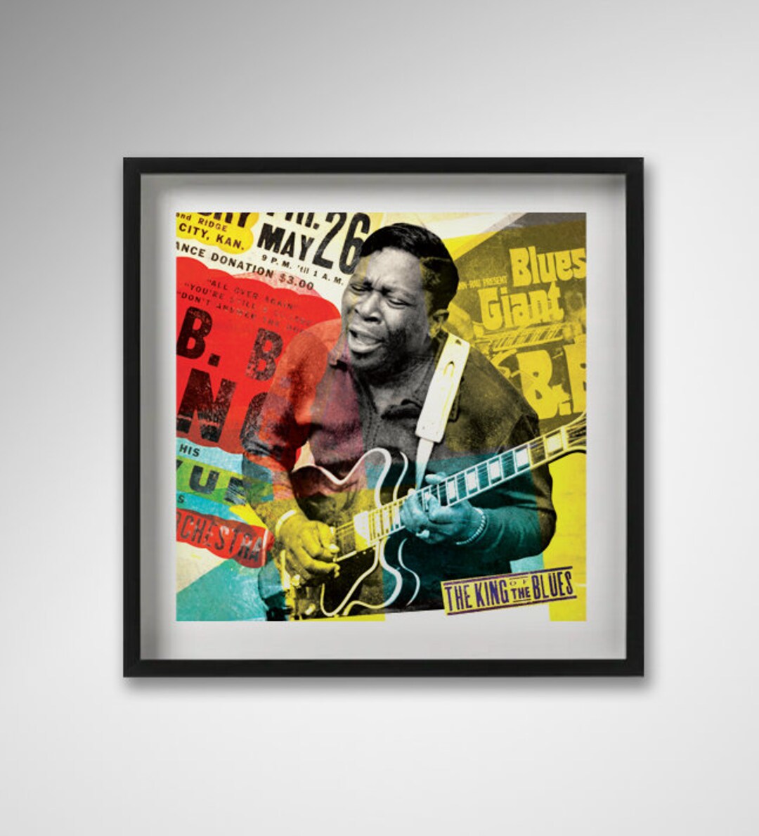 B.B. KING Inspired Music Poster • Fine Art Print • Home Decor • Retro ...
