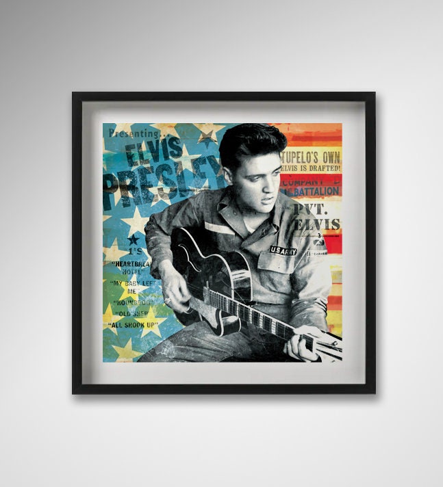 ELVIS PRESLEY Inspired Music Poster • Fine Art Print • Home Decor ...