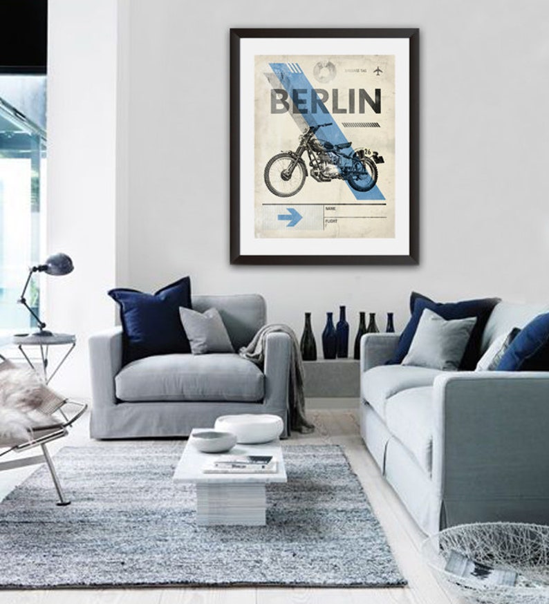 BERLIN / GERMANY Travel Poster Fine Art Print Home Decor Retro Design ... BERLIN / GERMANY Travel Poster Fine Art Print Home Decor Retro Design ...