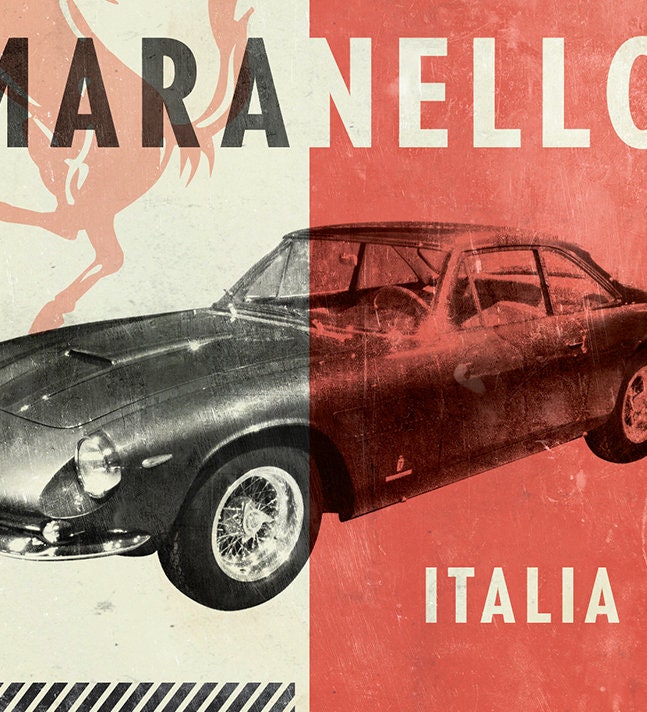 FERRARI / MARANELLO Travel Poster Fine Art Print Home - Etsy