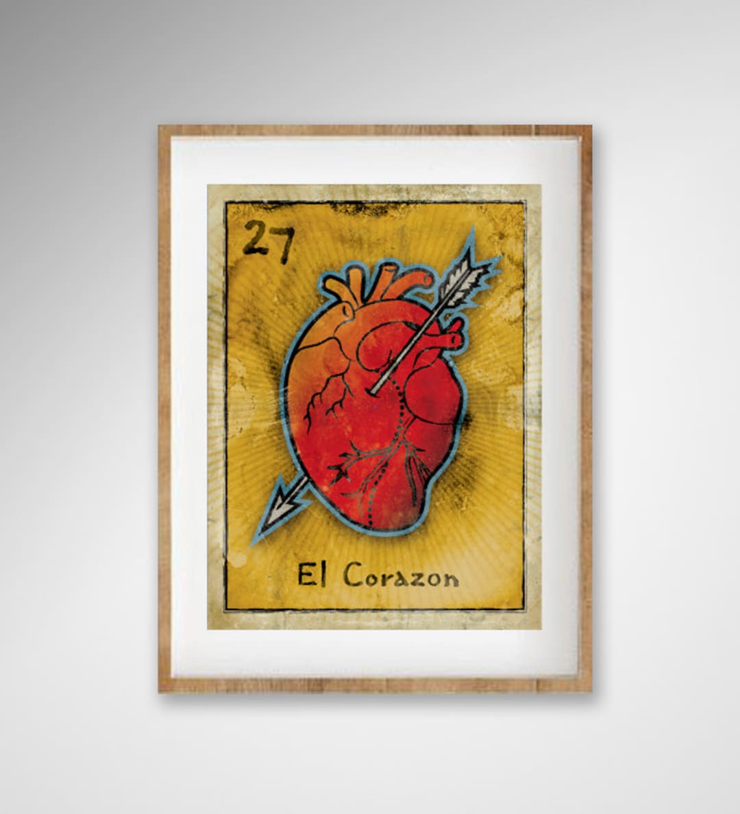 LOTERIA CARD Inspired Poster • El Corazon • Giclée Print • Home Decor ...
