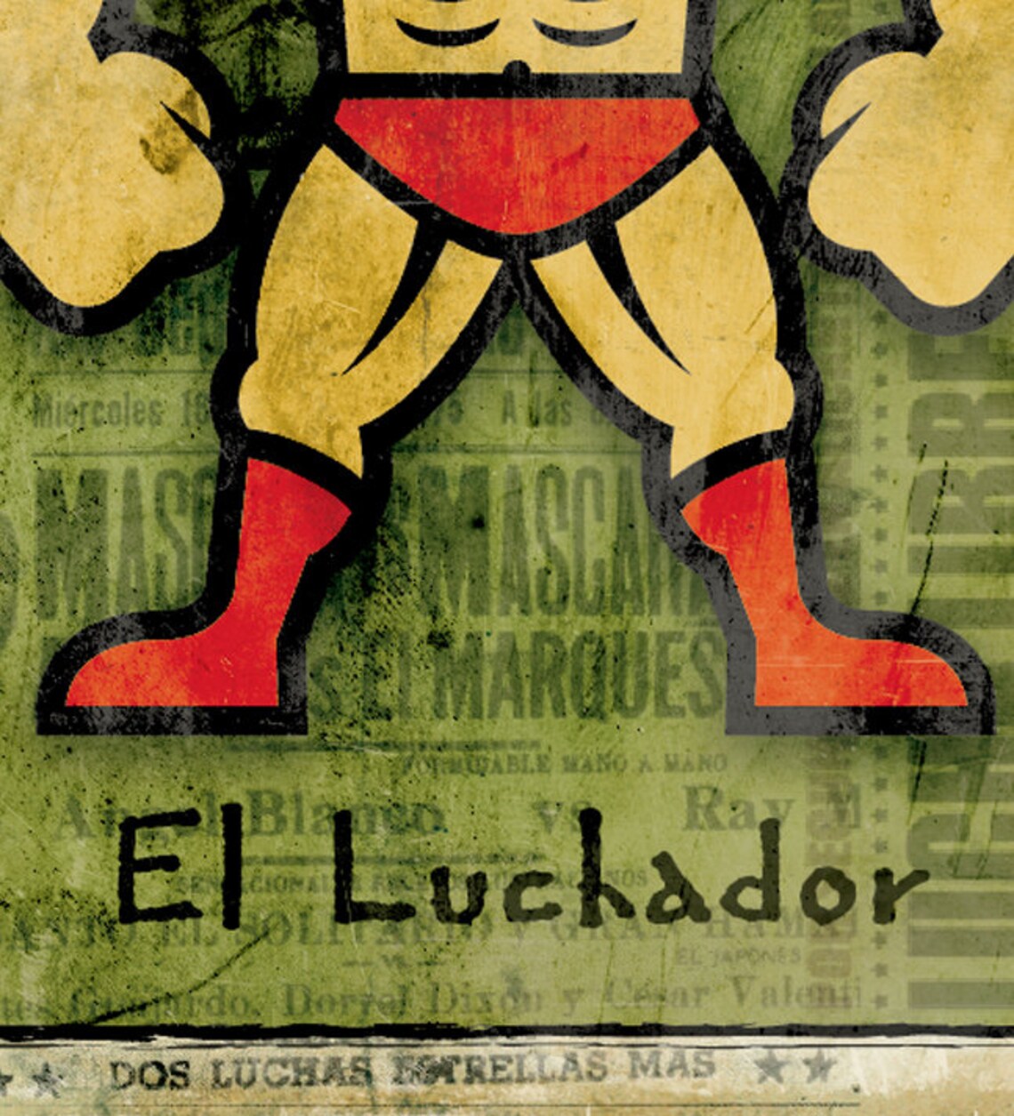 LOTERIA CARD Inspired Poster • Lucha Libre • Giclée Print • Home Decor ...