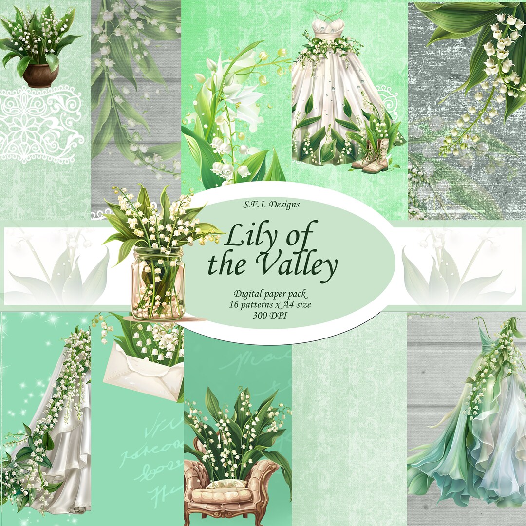 Lily of the Valley A4 Digital Paper Pack - Etsy