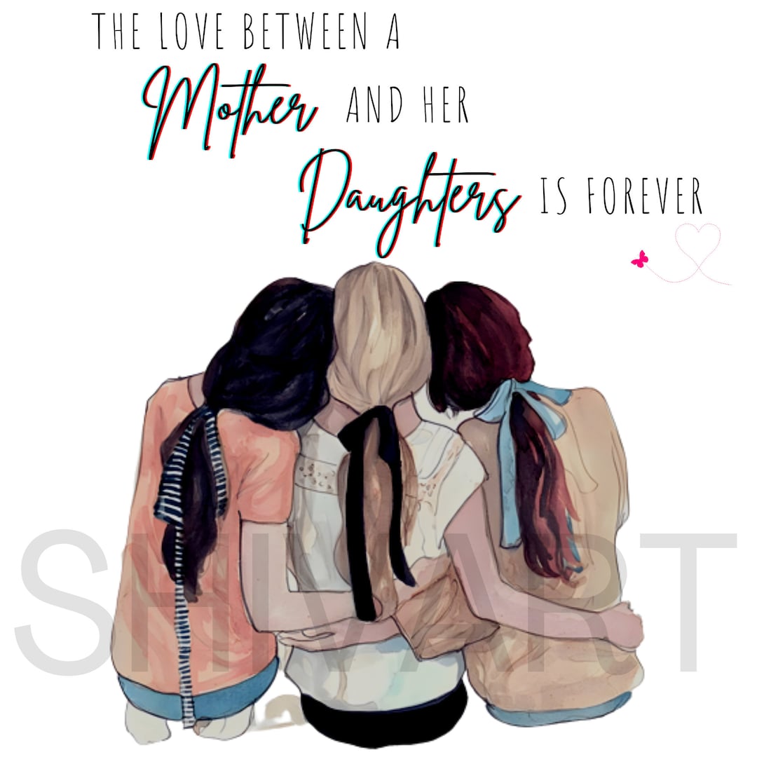 Mom and Daughter Clipart, Mother's Day Clipart, Sitting Family, Elderly ...