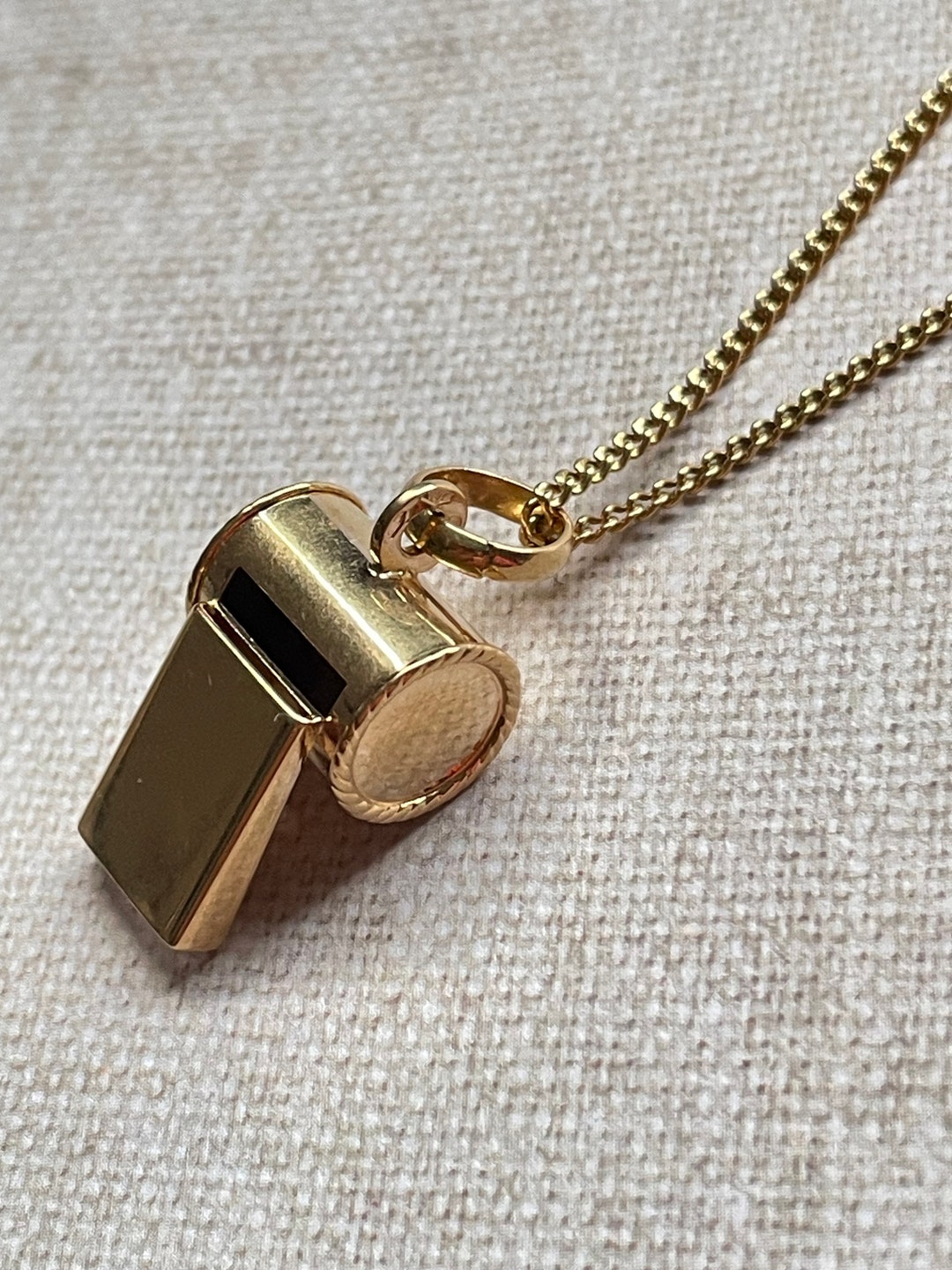Original Whistle Pendant in 18k Yellow Gold - Etsy