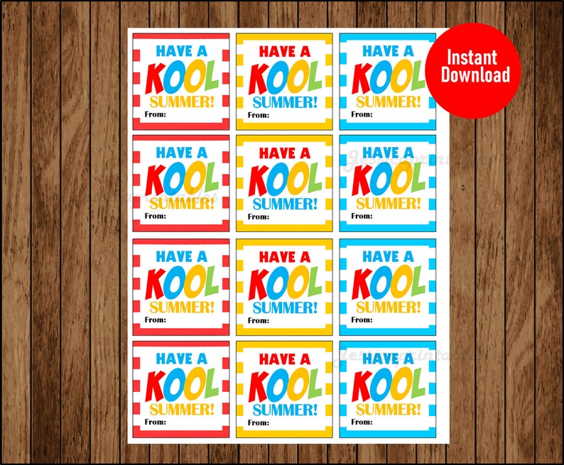 End of the School Year Have a KOOL Summer Card Cool Summer - Etsy