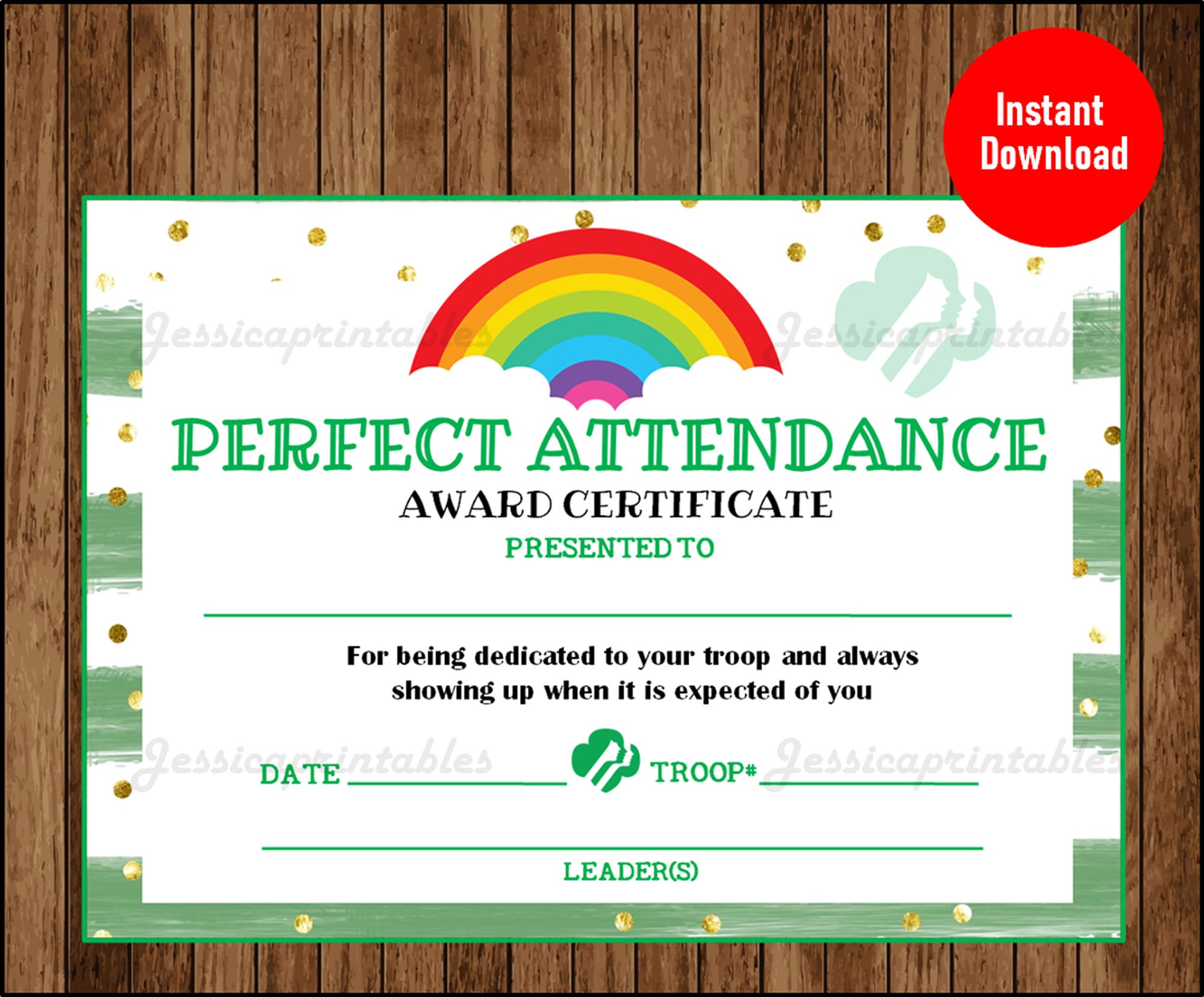 Free Perfect Attendance Certificate Template