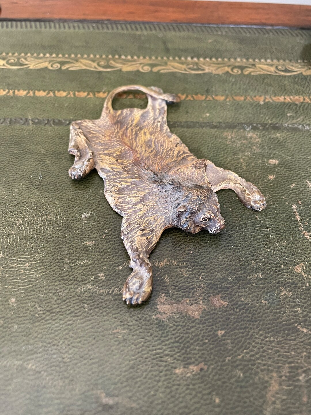 Austrian Cold Painted Bronze Tiger Skin Rug Second Half 20th Century ...