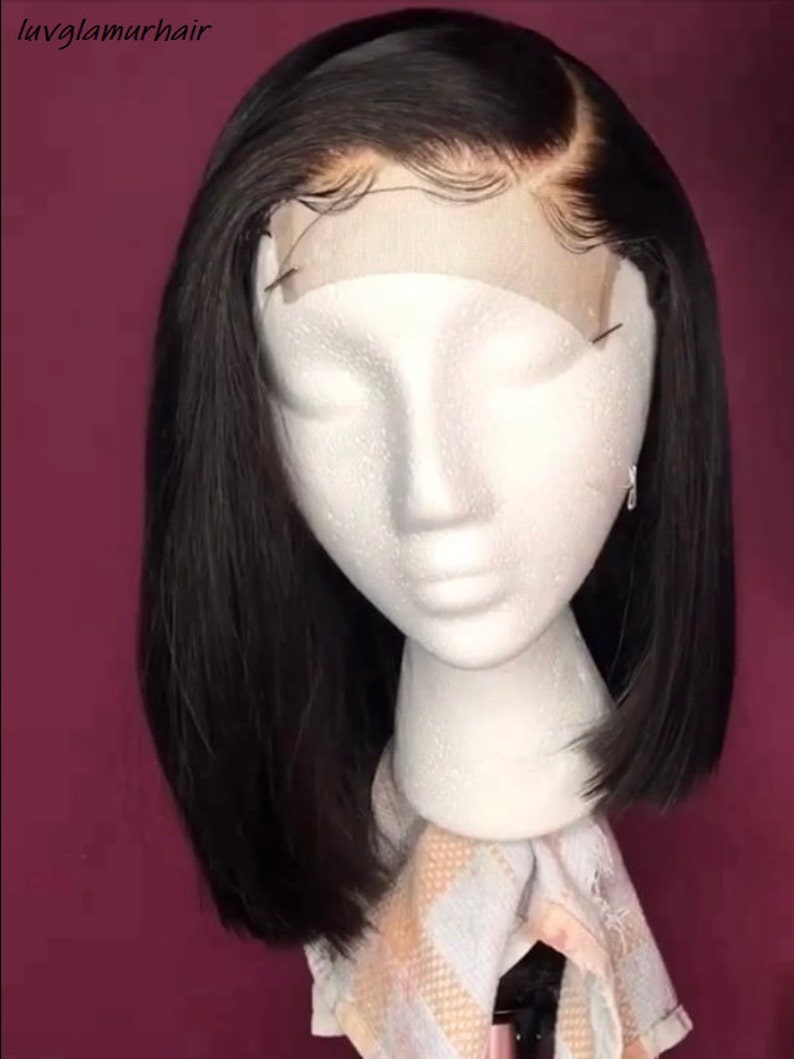 10 Inch Full Lace Wig Natural Color 1b - Etsy