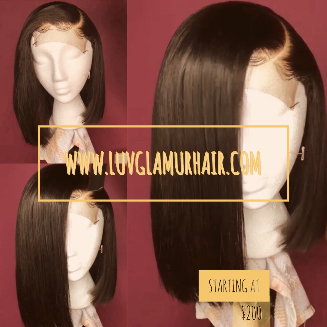 10 Inch Full Lace Wig Natural Color 1b - Etsy