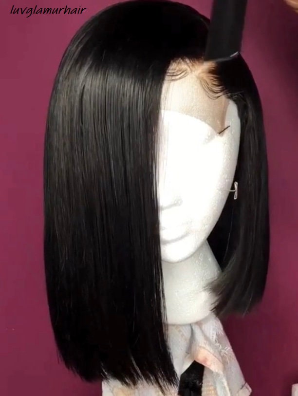 10 Inch Full Lace Wig Natural Color 1b - Etsy