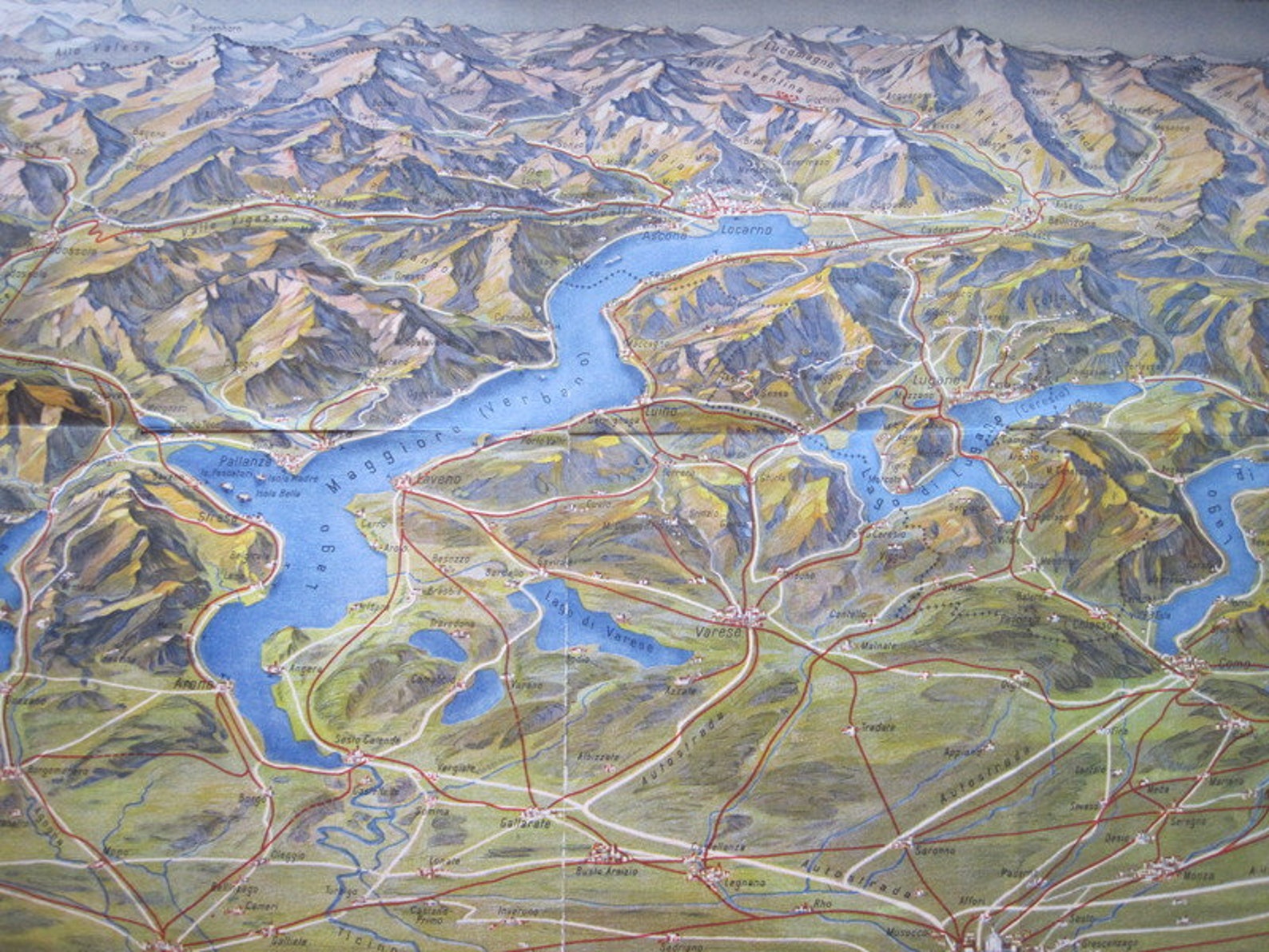 Old Map of Lago Maggiore | Etsy
