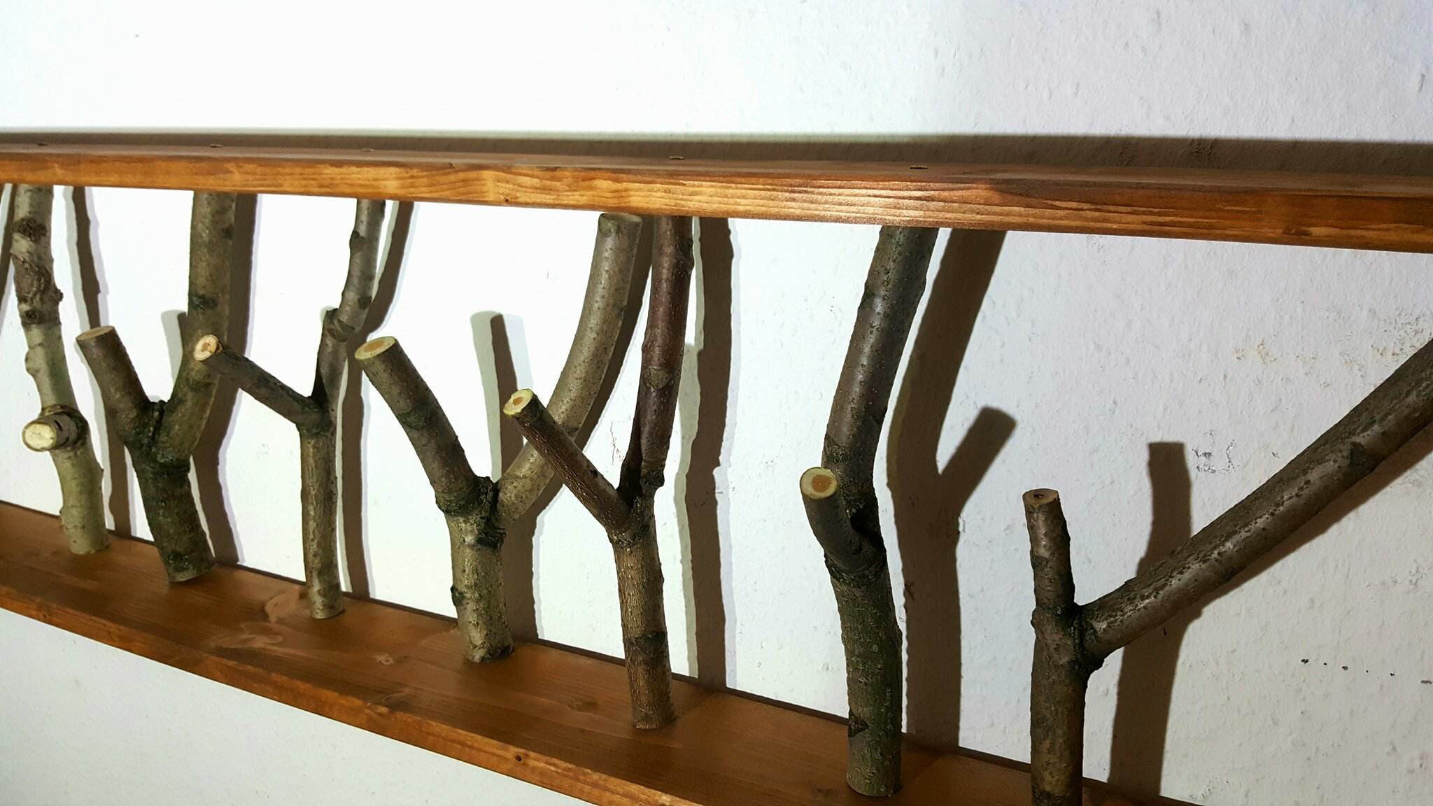 Garderobe, Ast, Holz, Kleiderhaken, Deko, Astgarderobe, Jackenständer ...