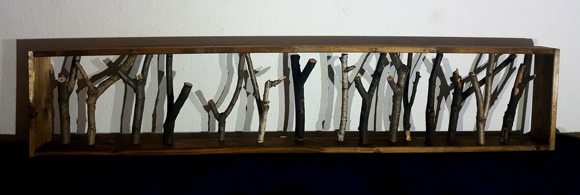 Garderobe, Ast, Holz, Kleiderhaken, Astgarderobe, Jackenständer ...