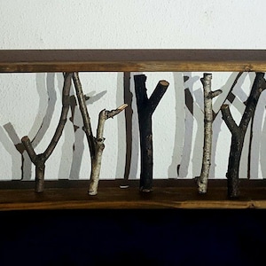Garderobe, Ast, Holz, Kleiderhaken, Astgarderobe, Jackenständer ...