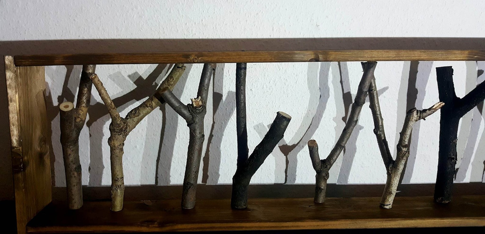 Garderobe, Ast, Holz, Kleiderhaken, Astgarderobe, Jackenständer ...