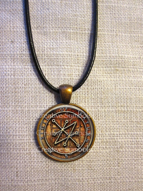 Sigil of Saturn Pendant in Copper With Cord | Etsy
