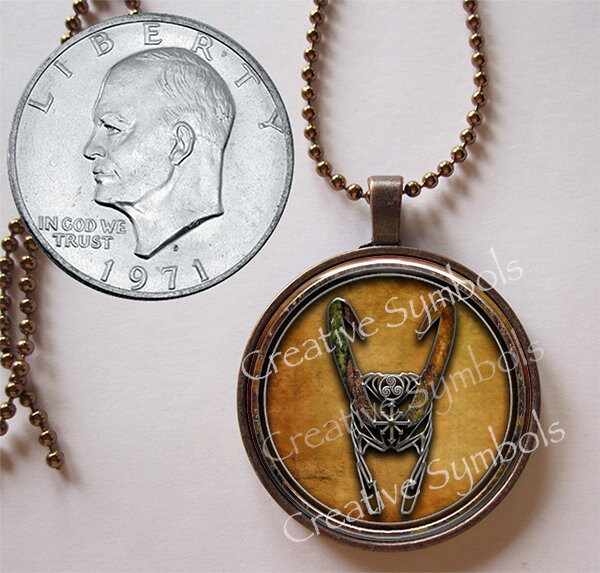 Loki Large 38mm Pendant in Copper With Chain - Etsy
