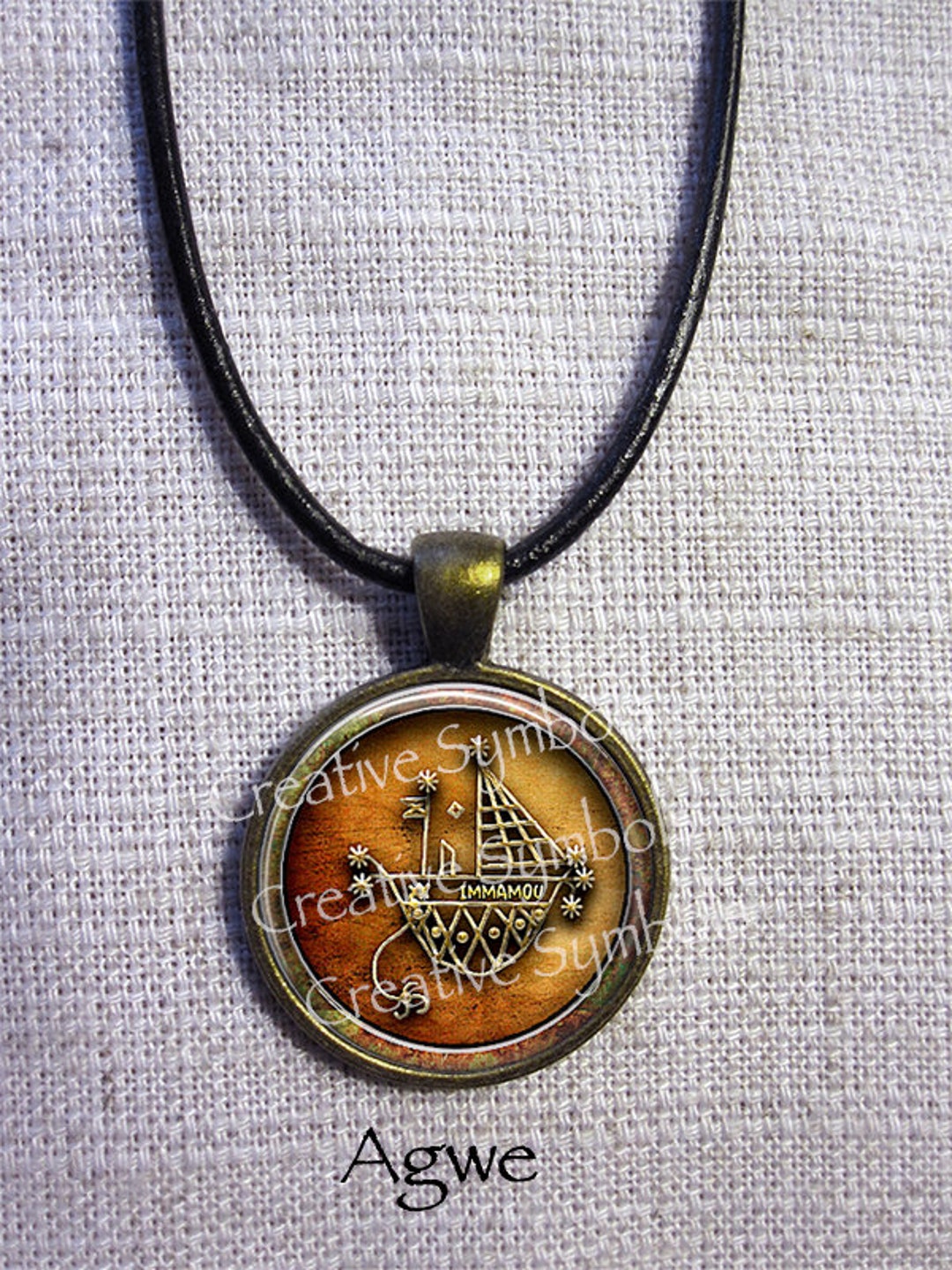 Voodoo Veve Pendant With Choice of Agwe Baron Samedi Kouzen Zaka or ...