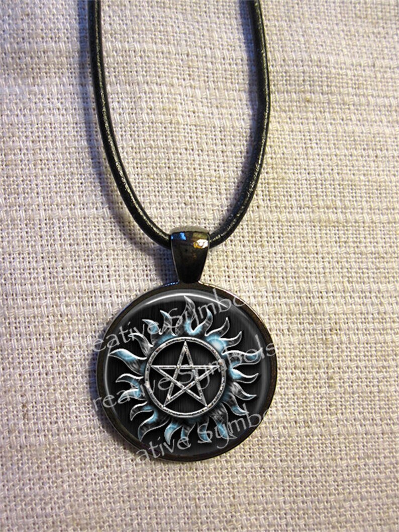 Supernatural Protection Symbol Pendant with cord | Etsy