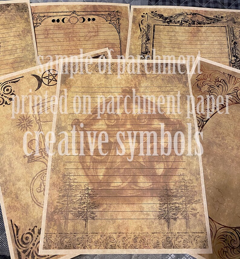 Book of Shadows Template Handmade Pages Pack THREE | Etsy