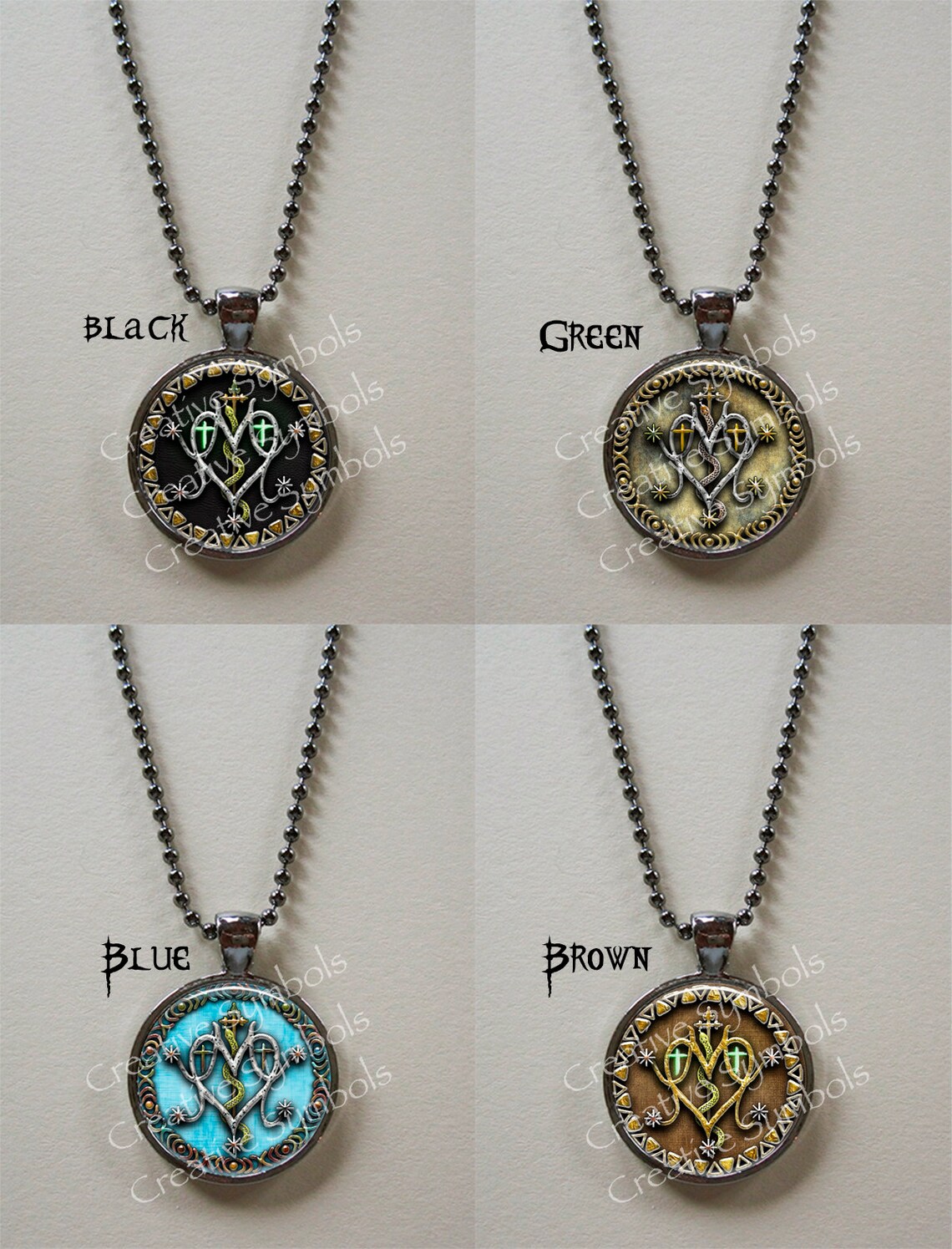 Marie Laveau Veve in 5 Choices of Color With Matching Chain - Etsy