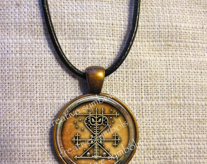 Maman Brigitte Veve Necklace With Leather Cord - Etsy