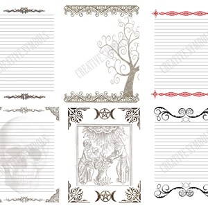 Book of Shadows Printable Handmade Pages Pack TWO - Etsy