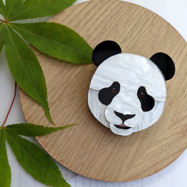 Panda Bear Brooch - Etsy