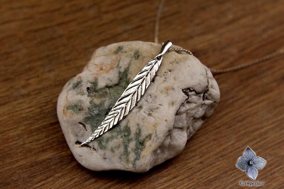 Sterling Silver Weeping Willow Leaf Pendant-leaf Necklaces-weeping ...