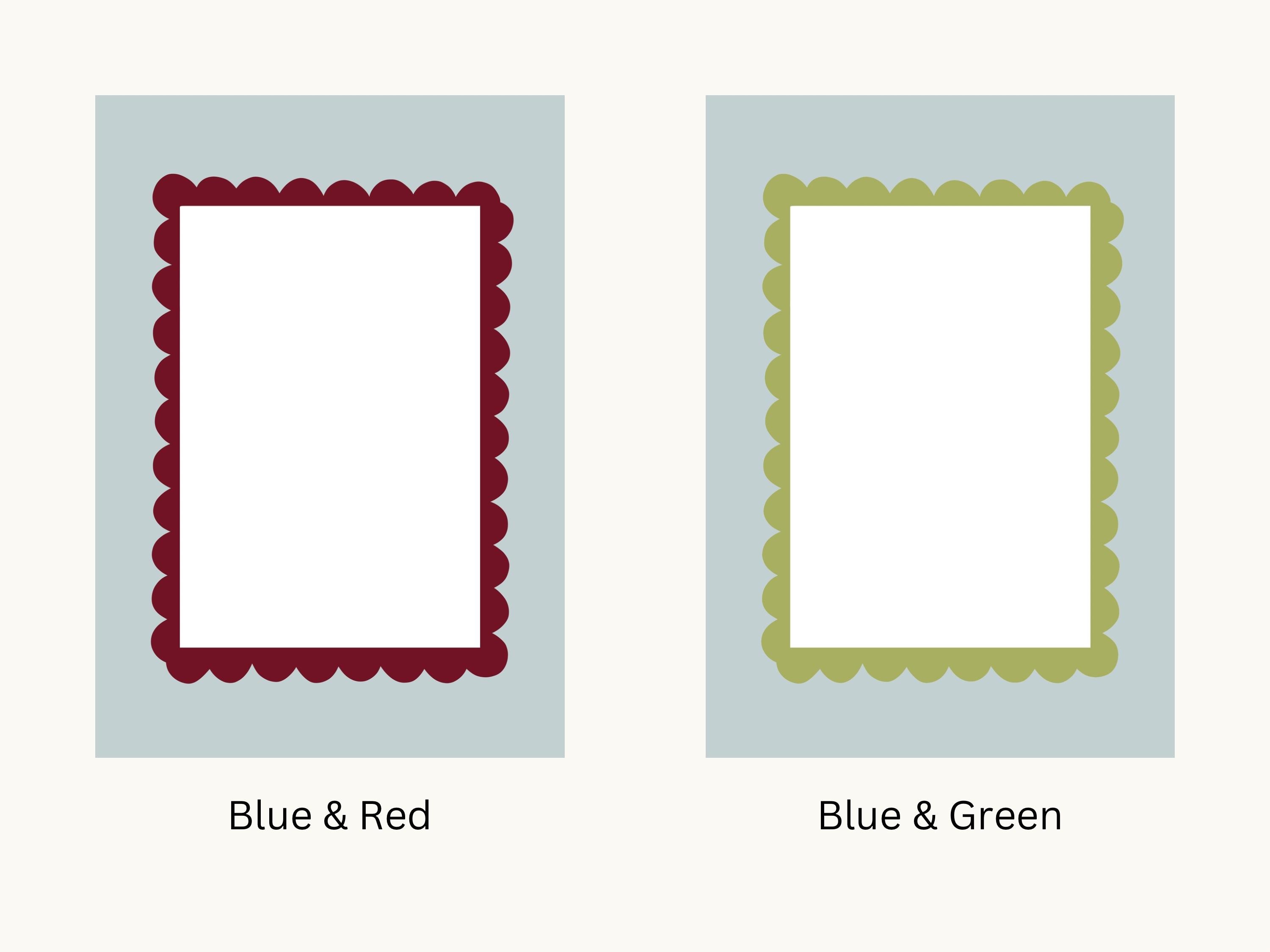 Colourful Scalloped Picture Mount: A4 for A5 Print - Etsy