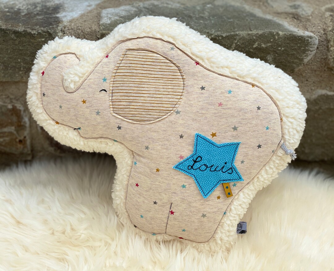 Cuddly (animal) Pillow Elephant Star Cuddle Organic Plush Name ...