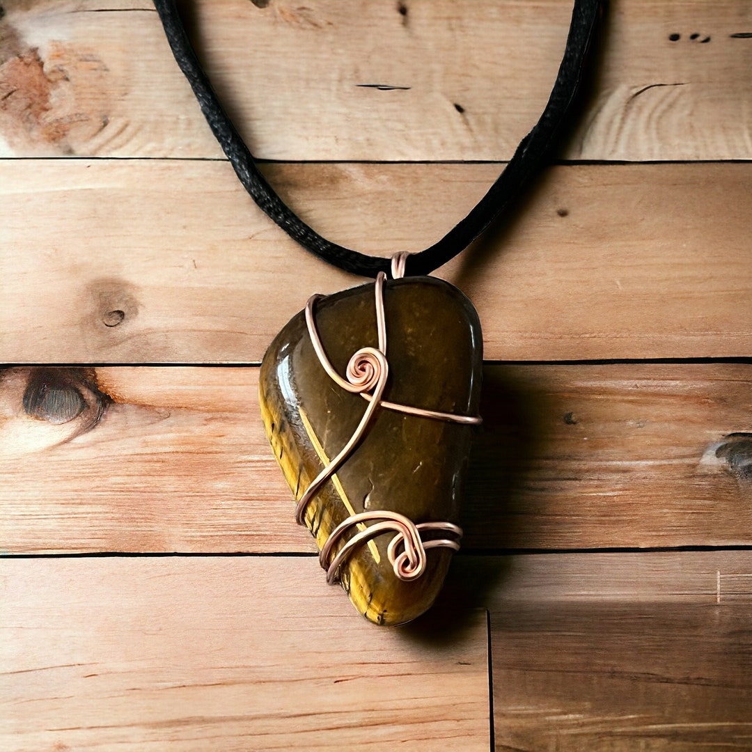 Tigers Eye Pendant Necklace - Etsy