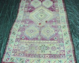 7x9 Vintage Morrocan Rug, Berber Wool Hand Knotted Moroccan Rugs - Etsy