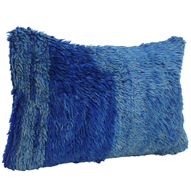 Bright Blue Pillow - Etsy