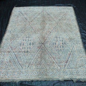 7x9 Vintage Morrocan Rug, Berber Wool Hand Knotted Moroccan Rugs - Etsy